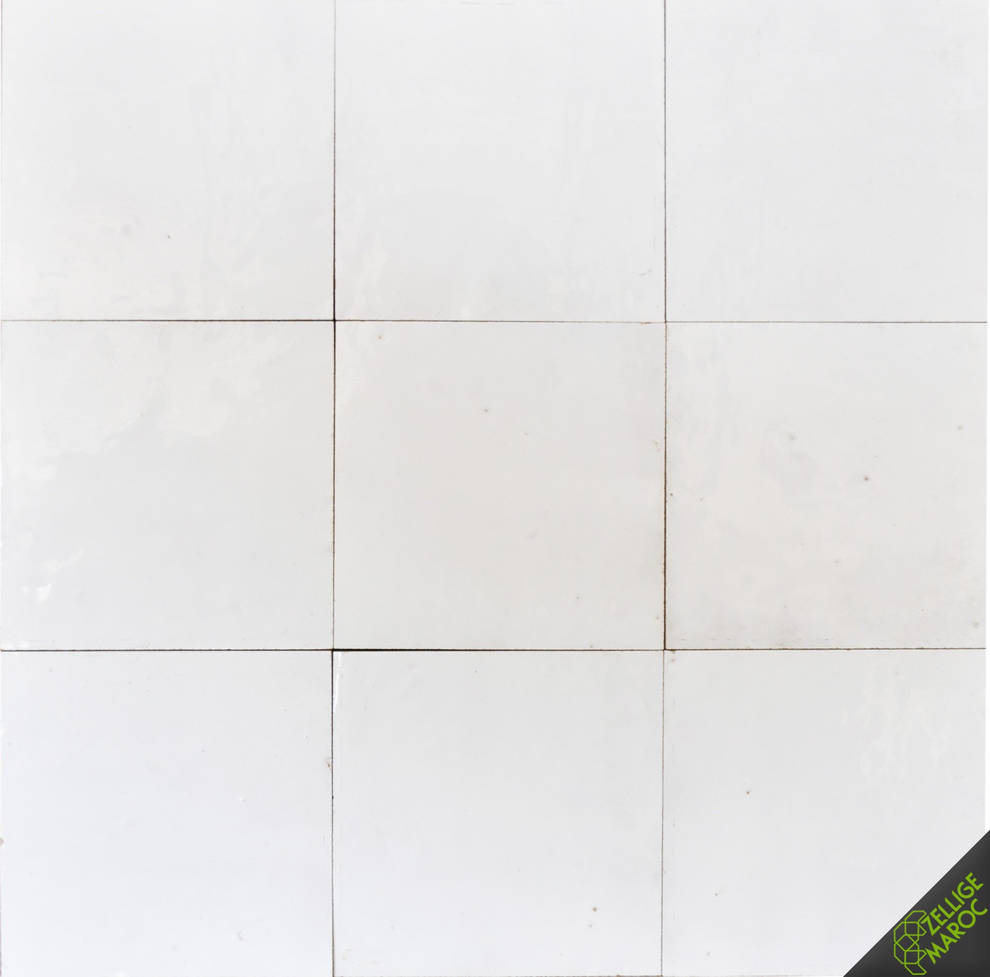 SNOW WHITE N°1 (10x10) | Zellige Maroc